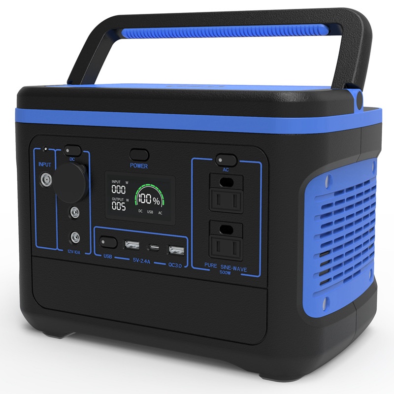 600W 568Wh Portable Energy Storage Power Station Output Solar Lithium Solar Generator Emergency ...